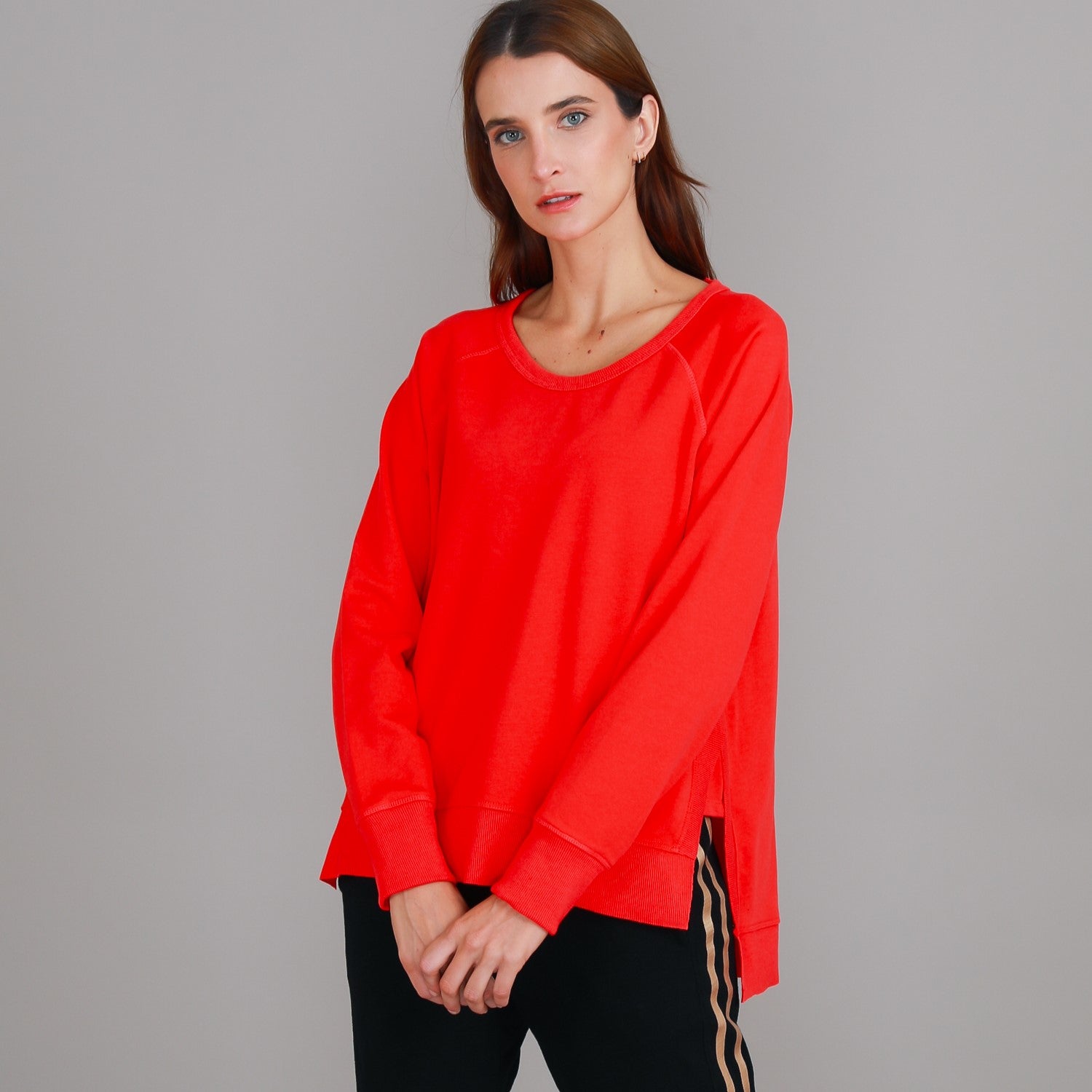 Women’s Red Sweatshirts | Cotton Crewnecks & Pullovers