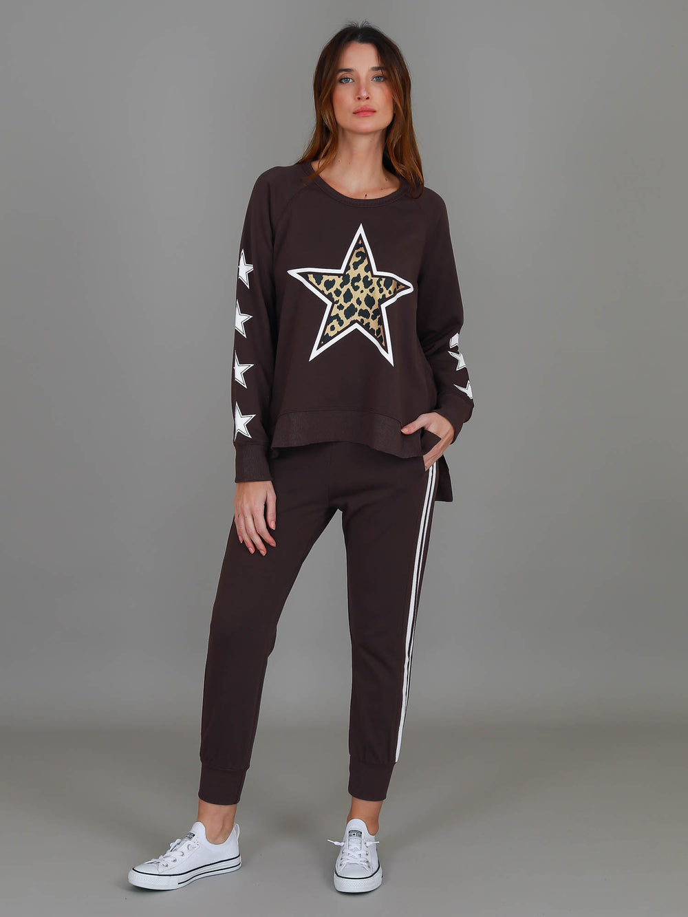 Kate Leopard Print Star Sweatshirt | Women’s Graphic Sweatshirt