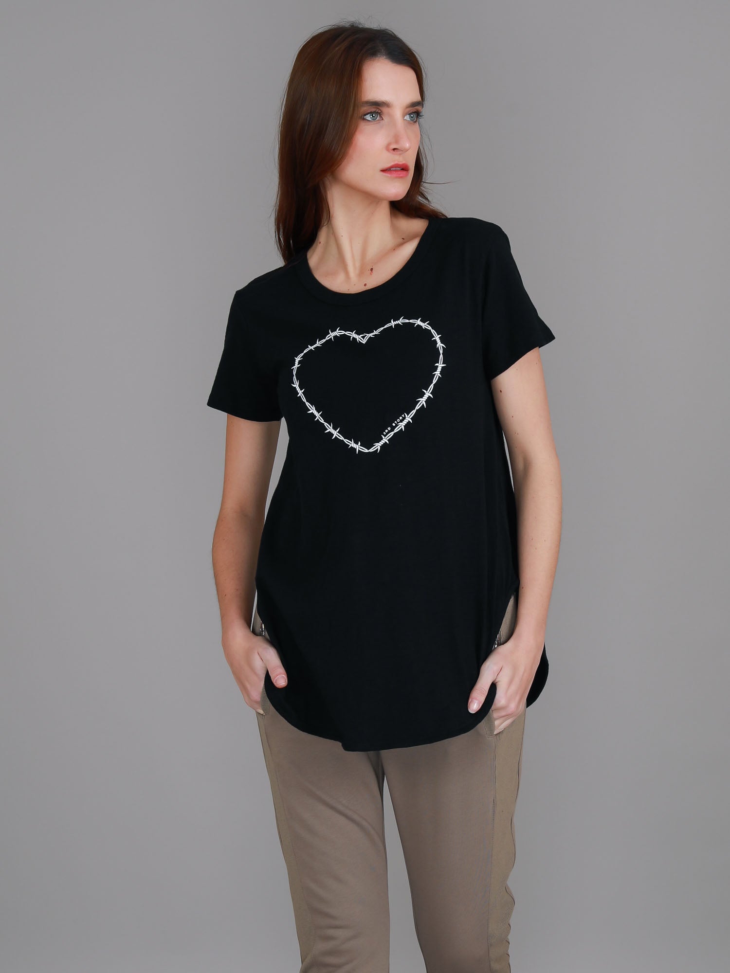 Mabel Heart T Shirt | Graphic Tees & Black Tops