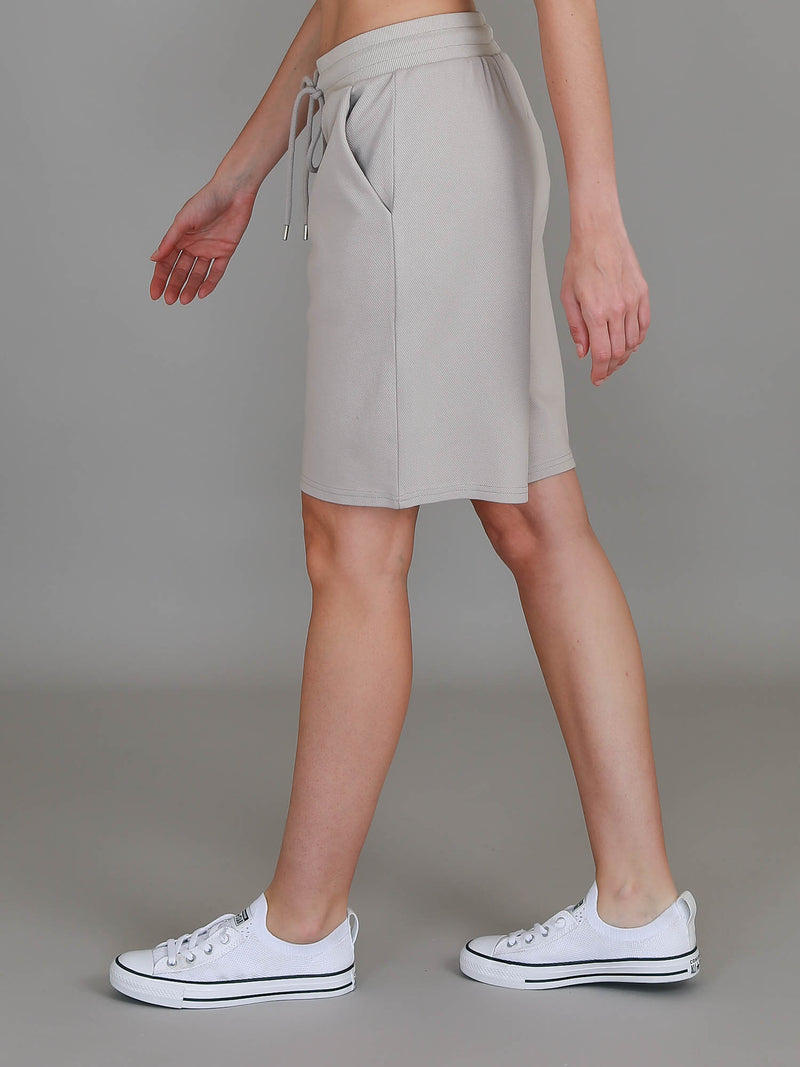 Chadstone Long Shorts – Angora | Women’s Longline Cotton Shorts