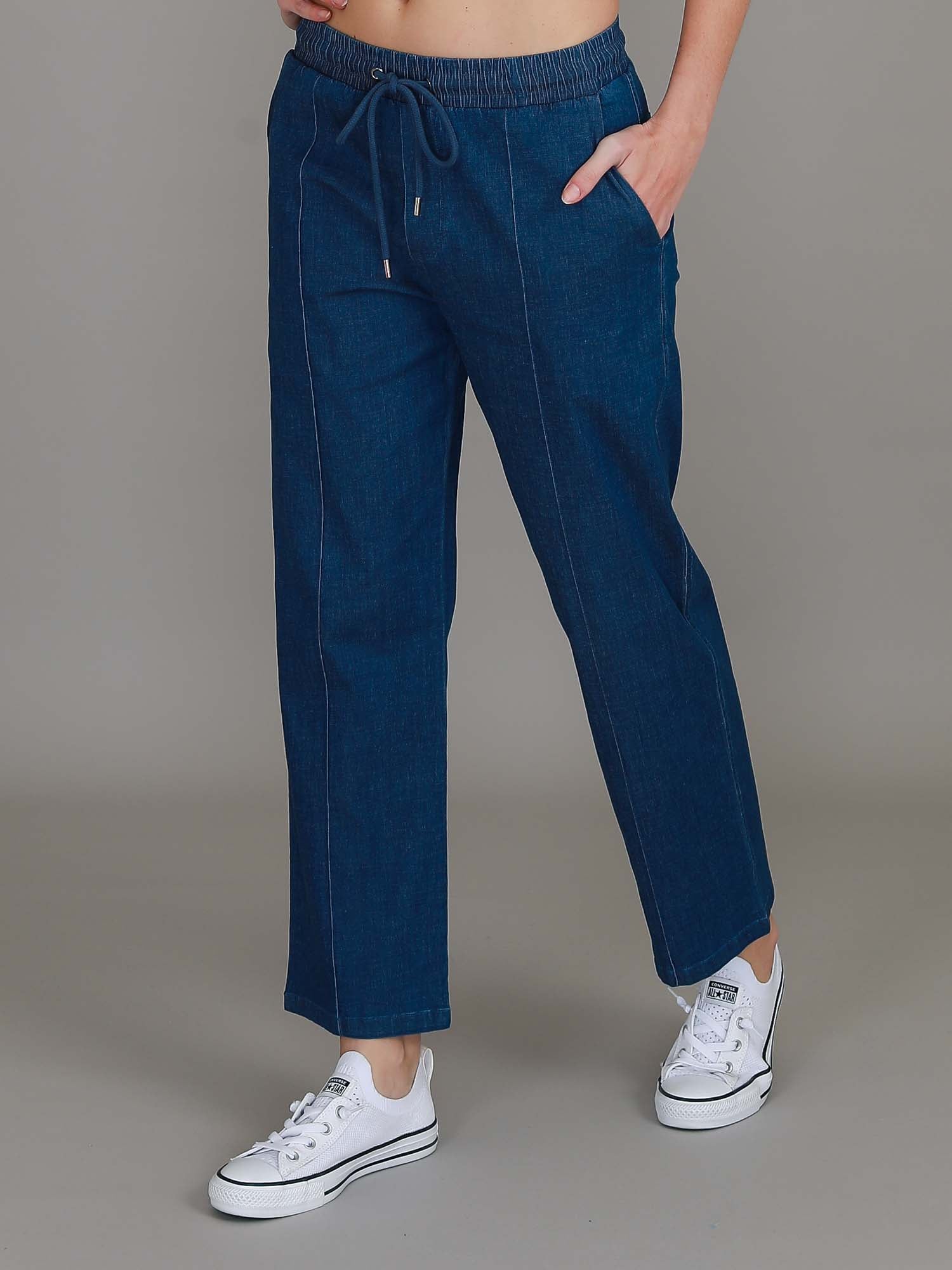 Vogue Denim Jogger – Women’s Relaxed Denim Jogger Pants
