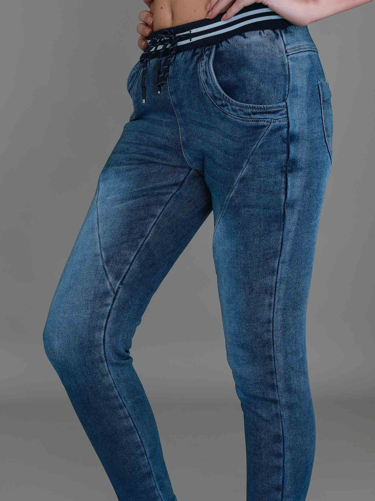 Mia Jogger Jean – Vintage Blue Denim Jogger Pants | 3rd Story